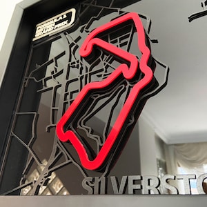Silverstone Circuit Map Frame I Wall Art - Etsy