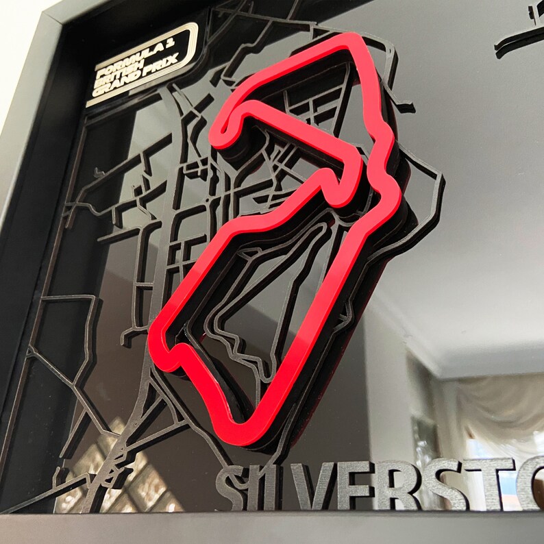 Silverstone Circuit Map Frame I Wall Art - Etsy