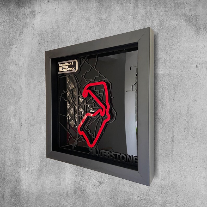Silverstone Circuit Map Frame I Wall Art - Etsy