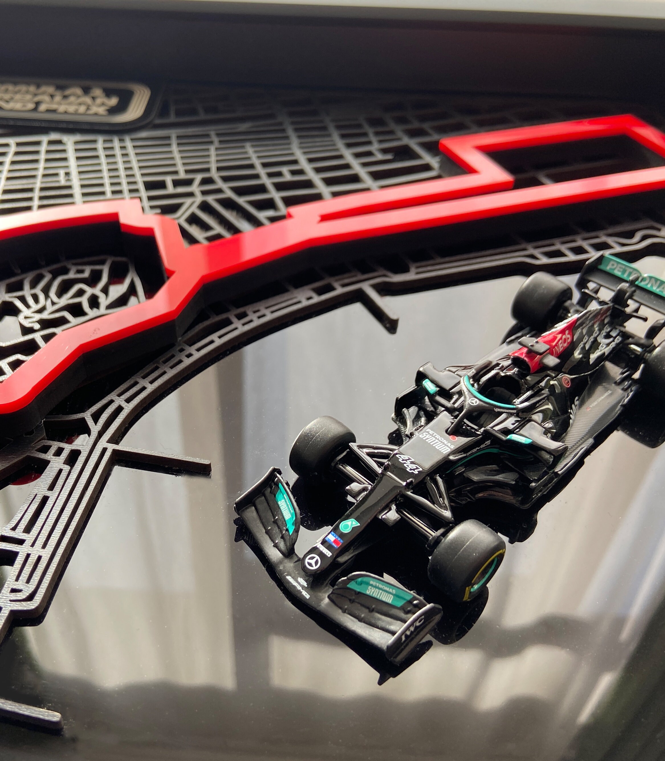 Baku Circuit Map and F1 Car Frame - Etsy