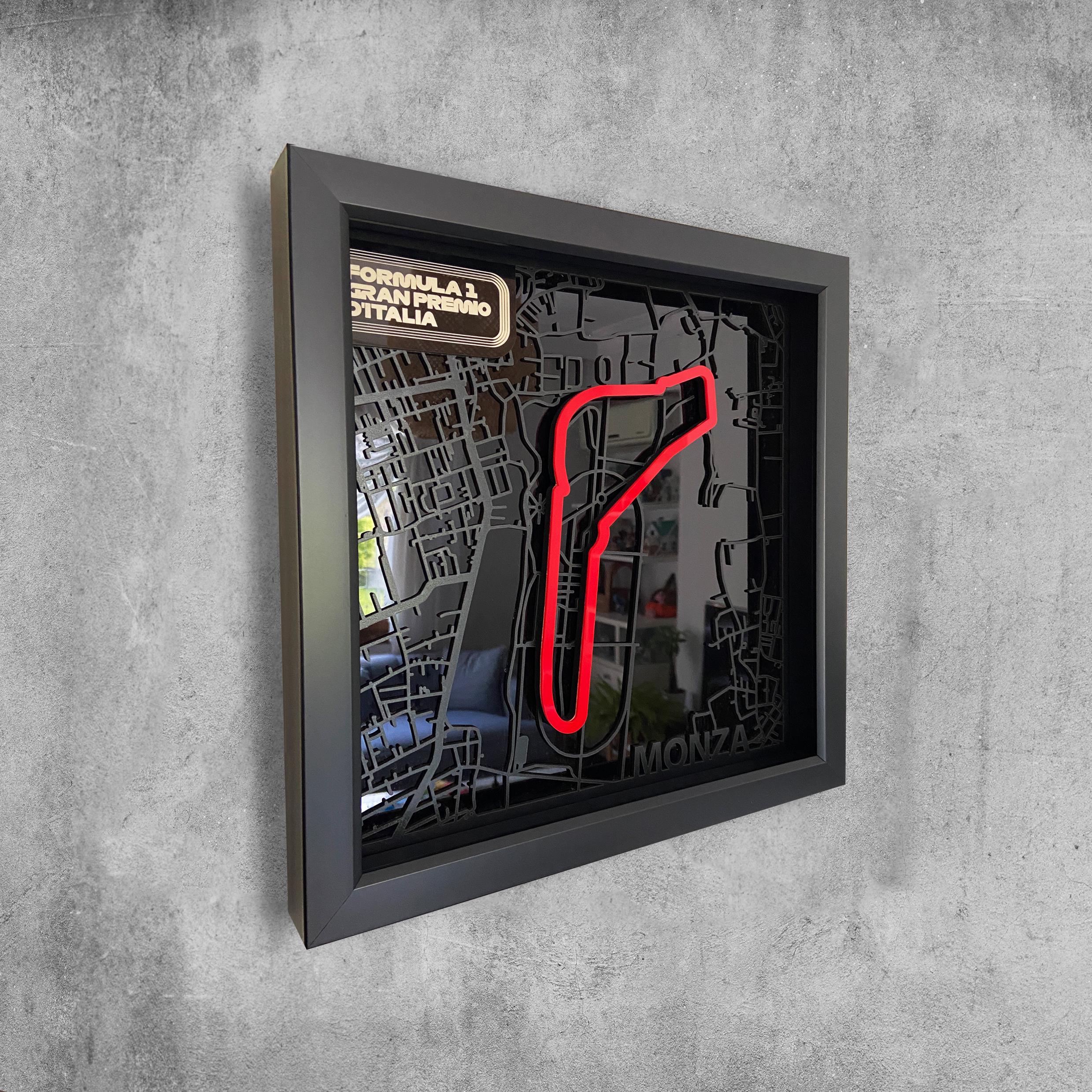 Monza Circuit Map Frame I Wall Art - Etsy