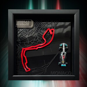 Monaco Circuit Map and Formula 1 Car Frame - Etsy