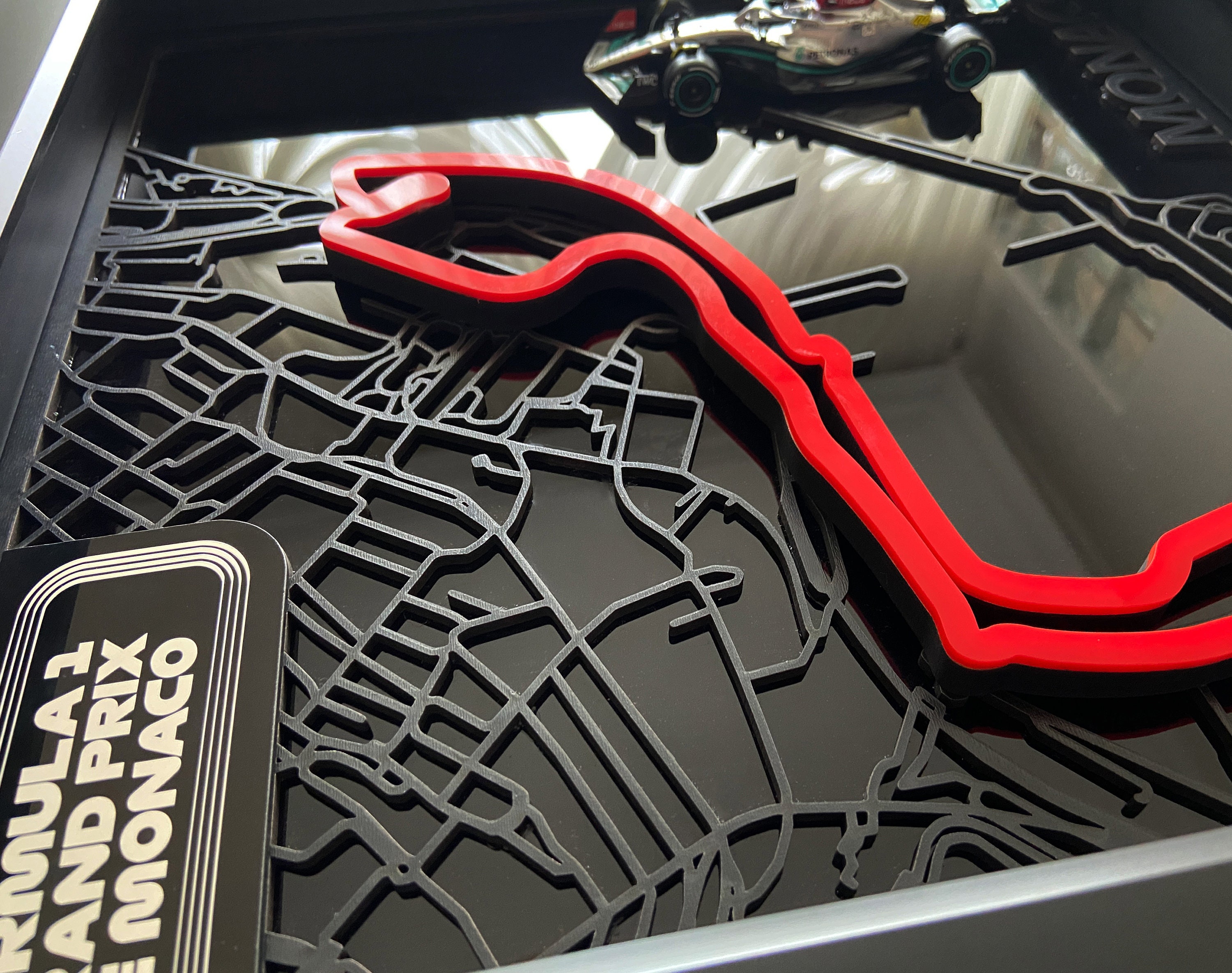 Monaco Circuit Map and F1 Car Frame - Etsy