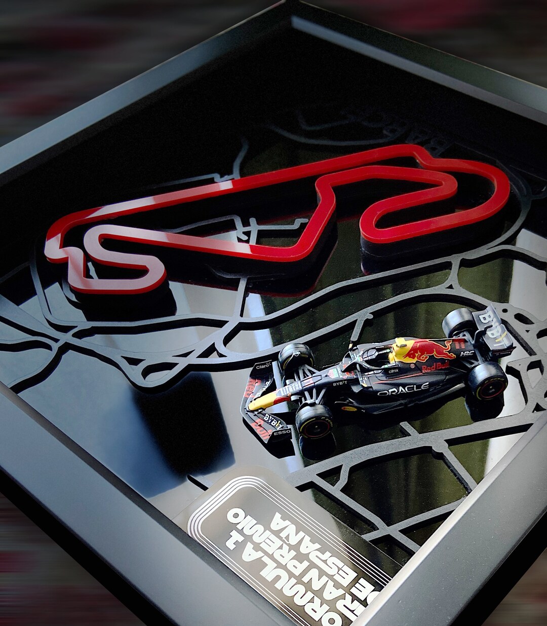 Barcelona Circuit Map and Formula 1 Car Frame - Etsy
