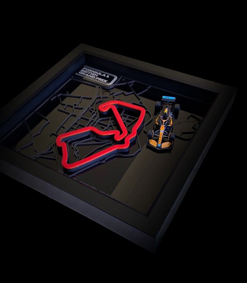 Silverstone Circuit Map and F1 Car Frame - Etsy