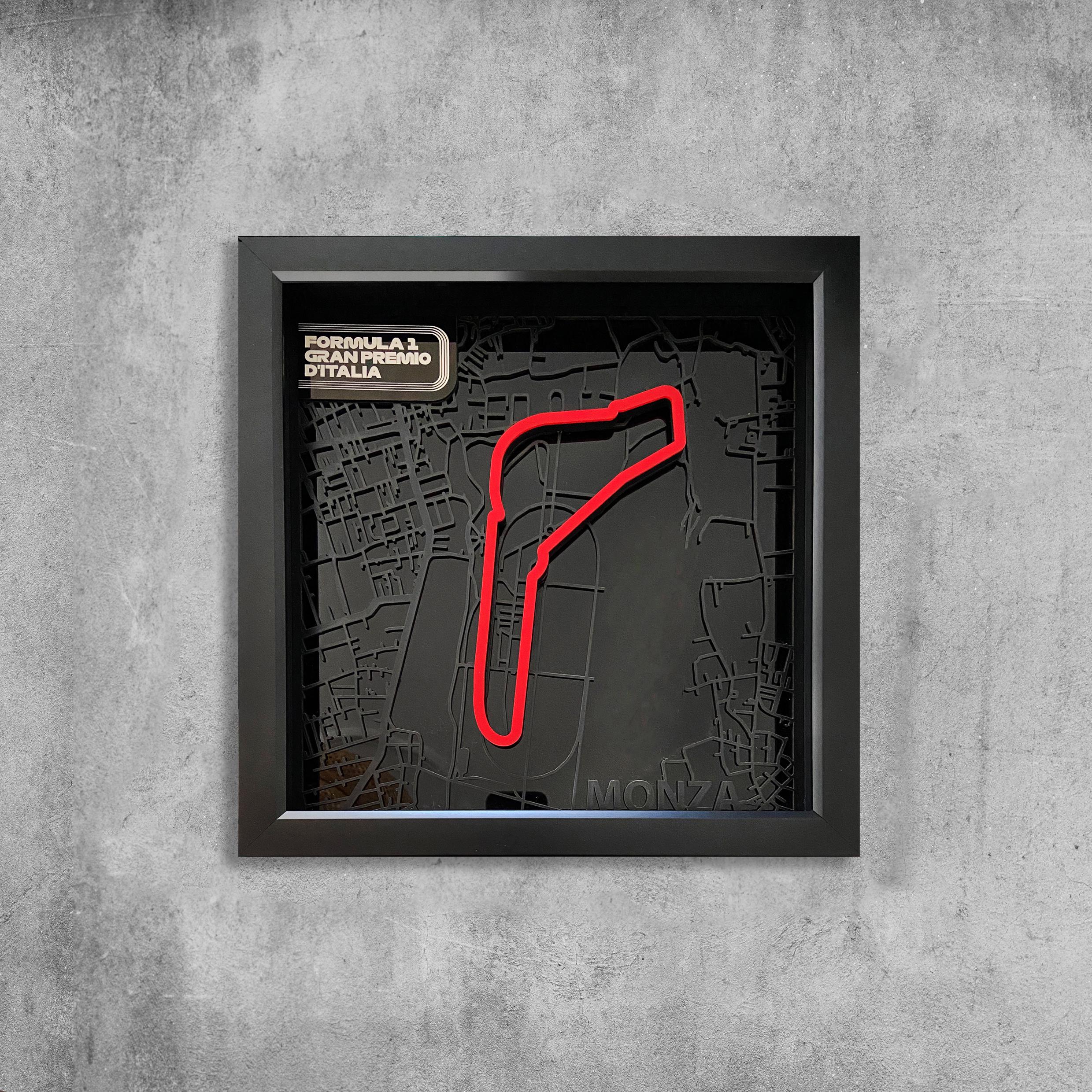 Monza Circuit Map Frame I Wall Art - Etsy