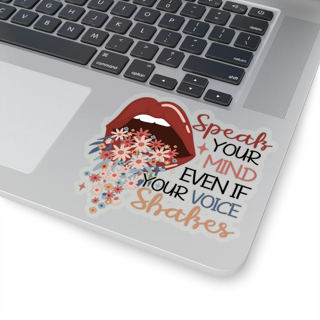 Speak Your Mind Even If Your Voice Shakes Quote Sticker, RBG Quotes ...