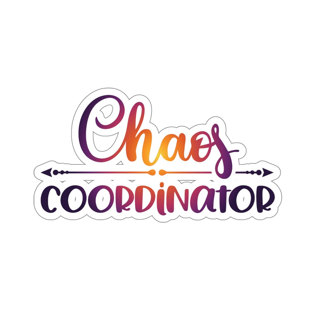 Chaos Coordinator Sticker, Laptop Water Bottle Stickers, Funny Decals ...