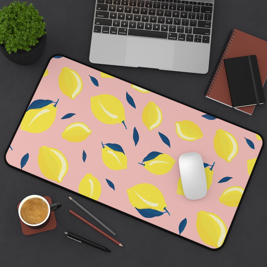Pink Lemonade Desk Pad, Dorm Decor Desk Mats, Home Office Desk ...