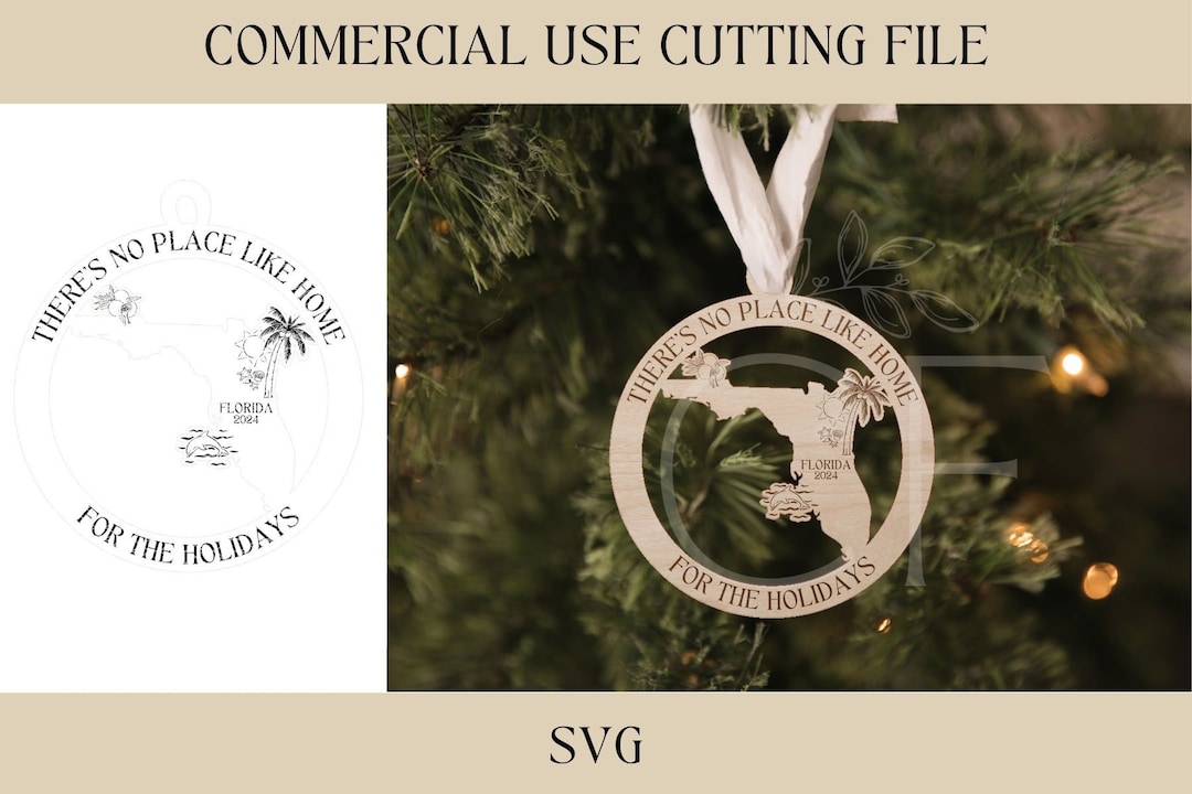 Florida State Christmas Ornaments SVG | Souvenir Gift SVG | Digital ...