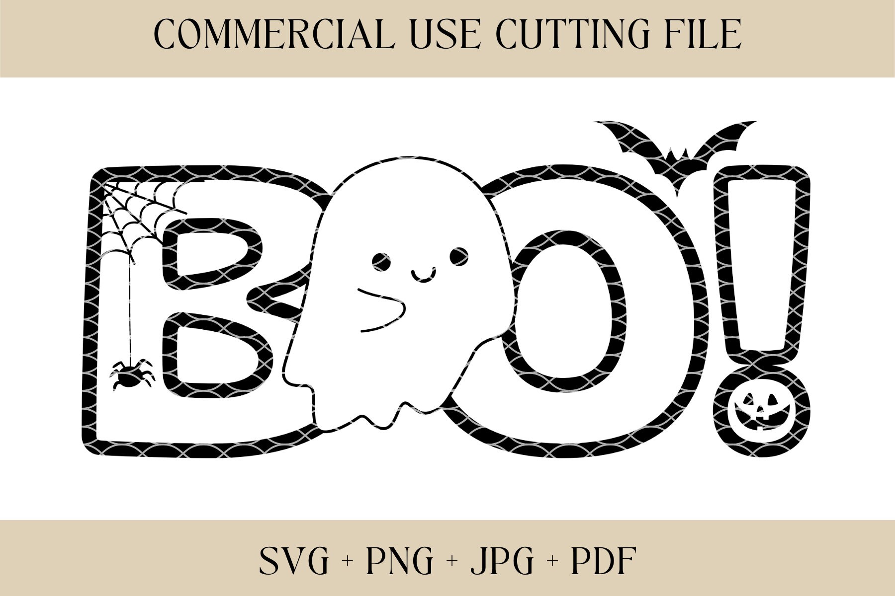 Boo With Ghost SVG Halloween SVG PNG Fall Sign Cut File - Etsy