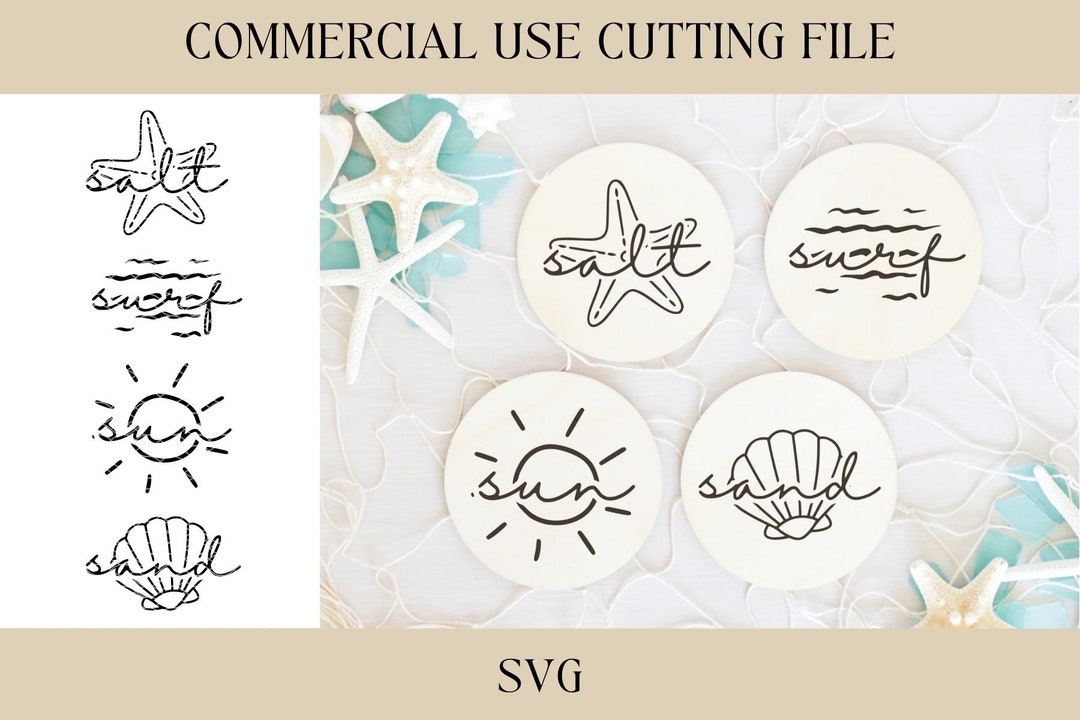 Salt Surf Sun Sand Coaster Designs SVG | Beach SVG | Digital Download ...
