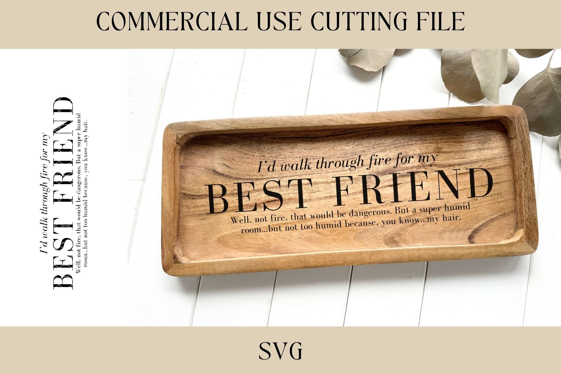 Best Friend Catch All Tray Designs SVG | Key Tray SVG | Digital ...