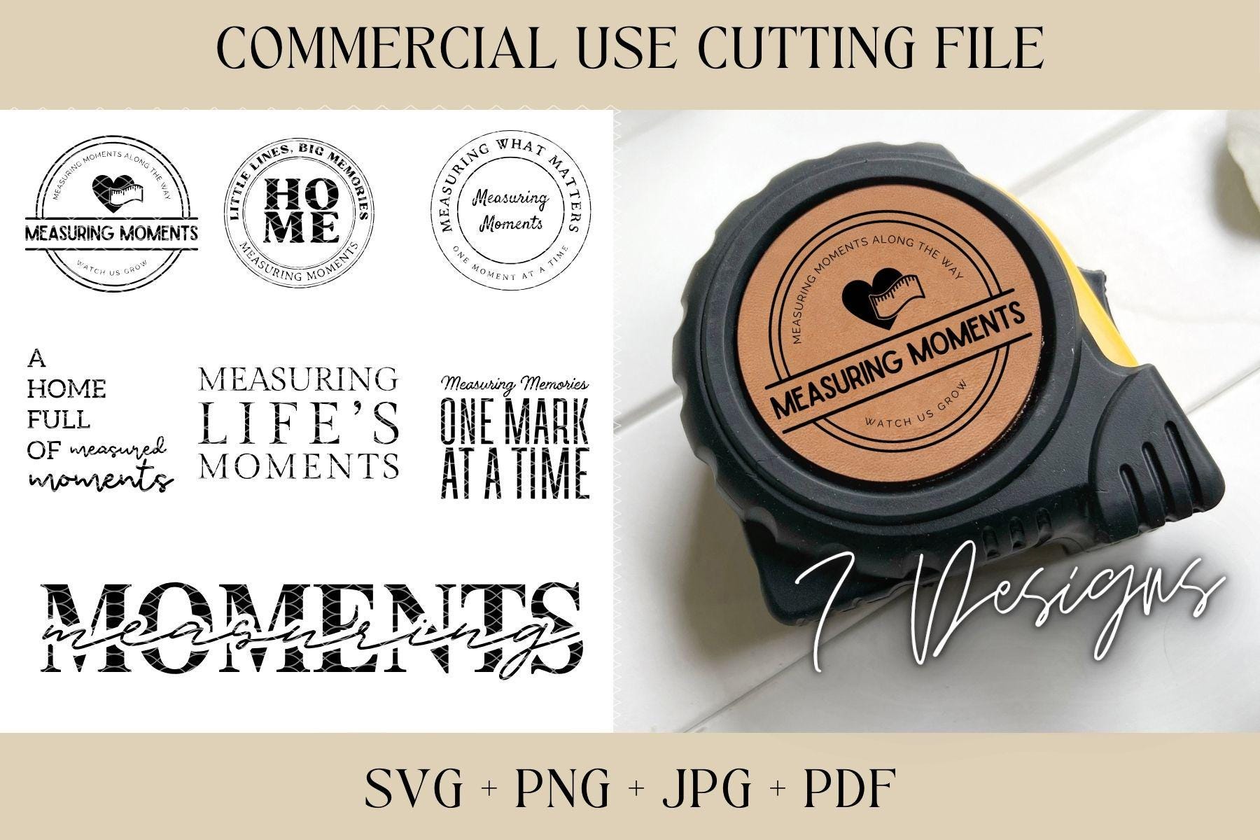 Set of 7 Measuring Moments Bundles SVG | Digital Download | Laser File ...