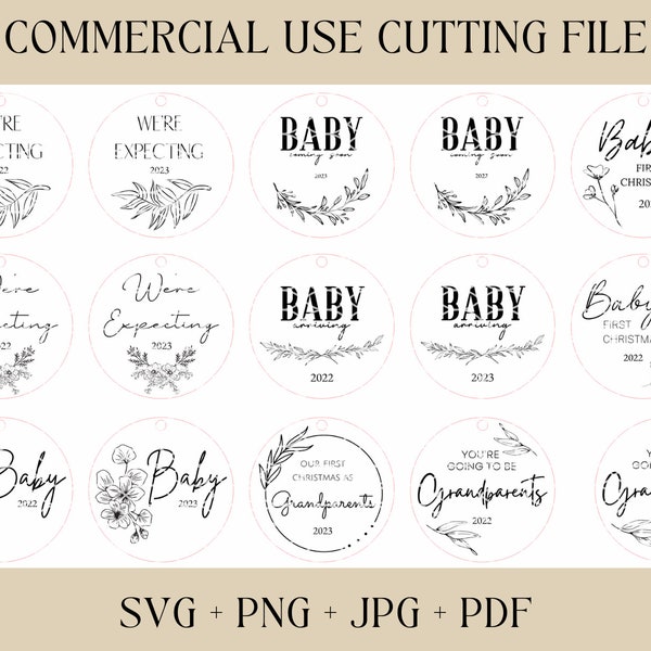 Parents Baby Announcement Svg - Etsy