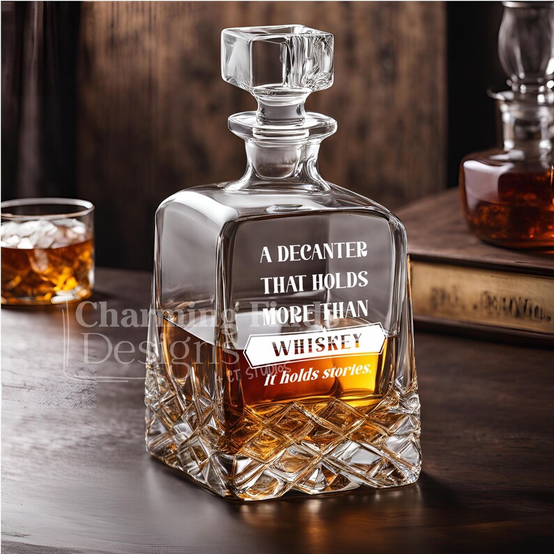 Decanter That Holds More Than Design SVG, Whiskey Bottle Glass SVG ...