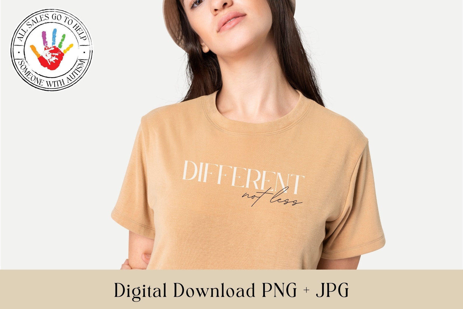 Different Not Less Autism JPG, PNG Digital Download Printable Shirt ...