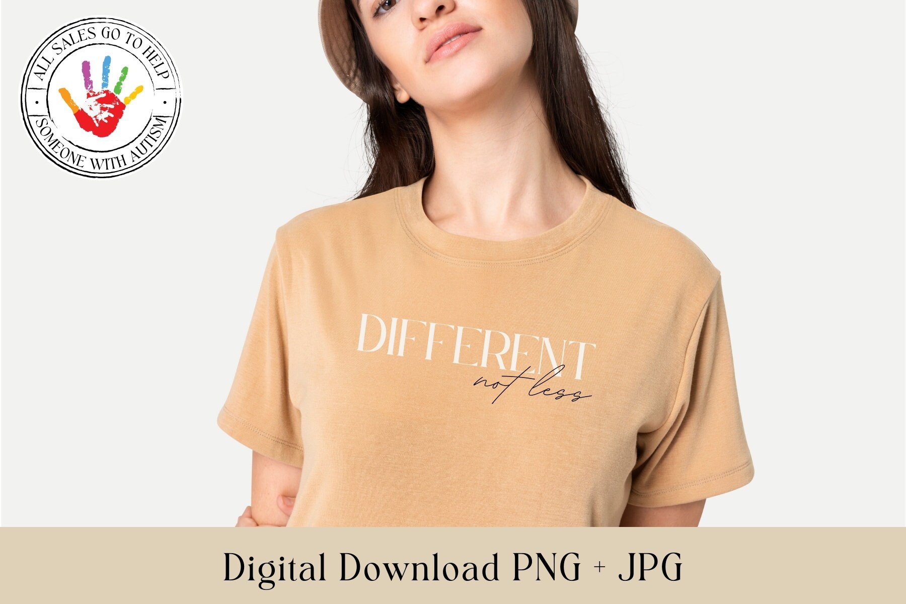 Different Not Less Autism JPG, PNG Digital Download Printable Shirt ...