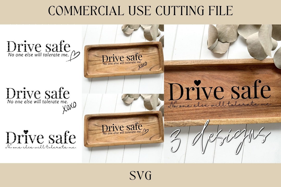 Drive Safe Set of 3 Catch All Tray Designs SVG | Key Tray SVG | Digital ...