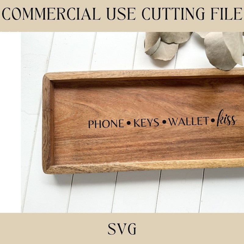 Wallet Valet Tray Svg - Etsy