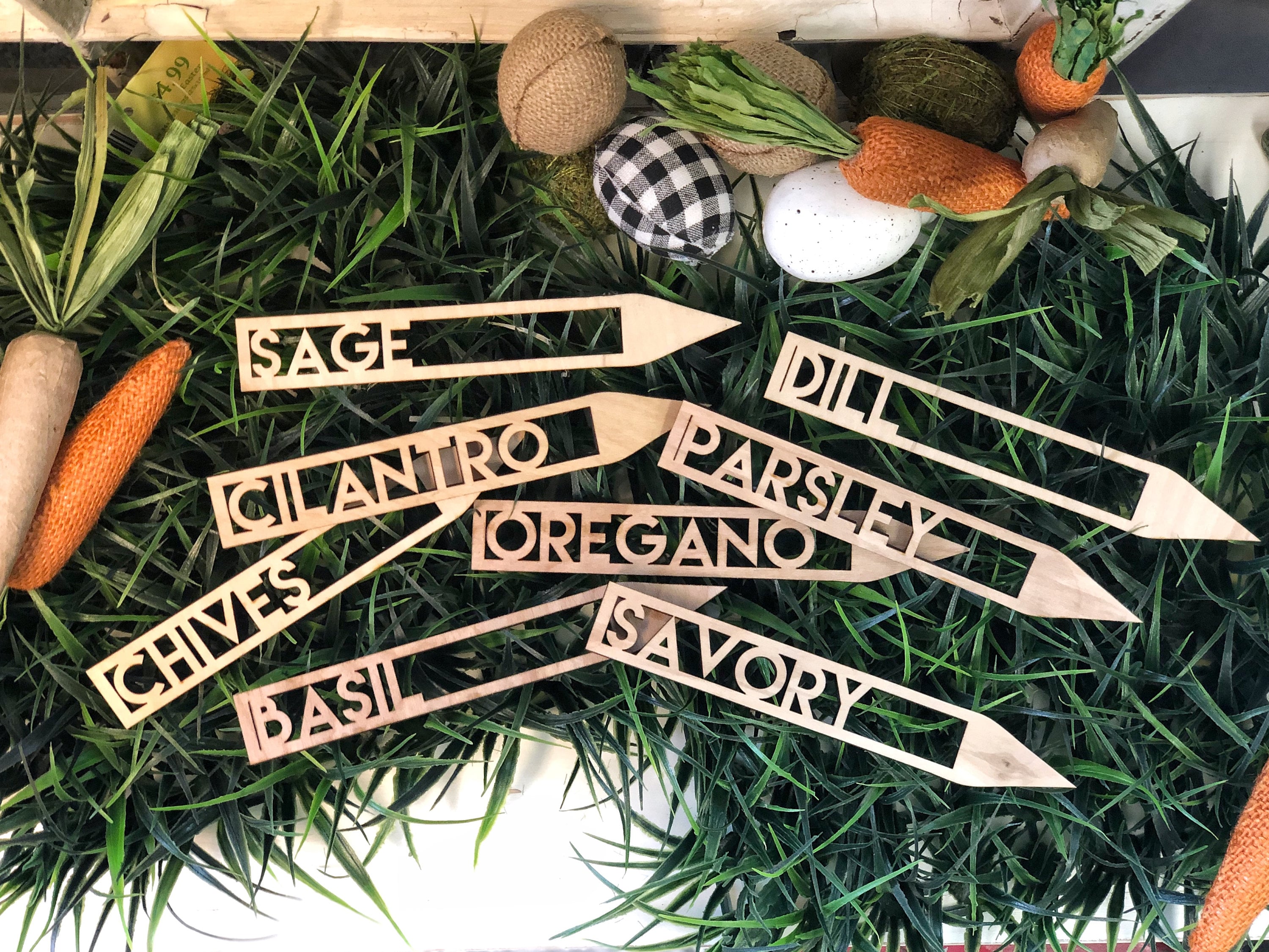 Garden Markers SVG Cutout Herb Markers SVG, PNG Digital Download ...