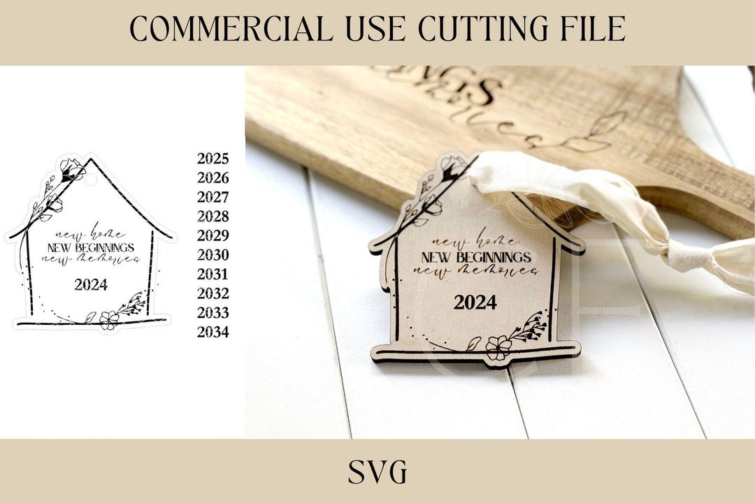 New Home New Beginnings New Memories Ornaments SVG | Realtor SVG, PNG | Digital Download | Laser ...