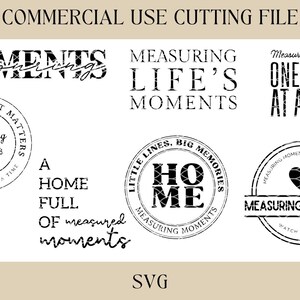Set of 7 Measuring Moments Bundles SVG | Digital Download | Laser File ...