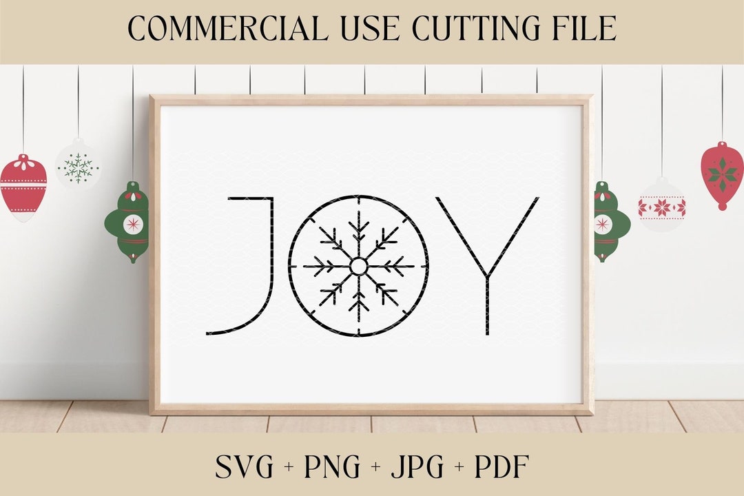 Joy SVG | Christmas SVG, PNG | Holiday Sign Cut File | Digital Download ...