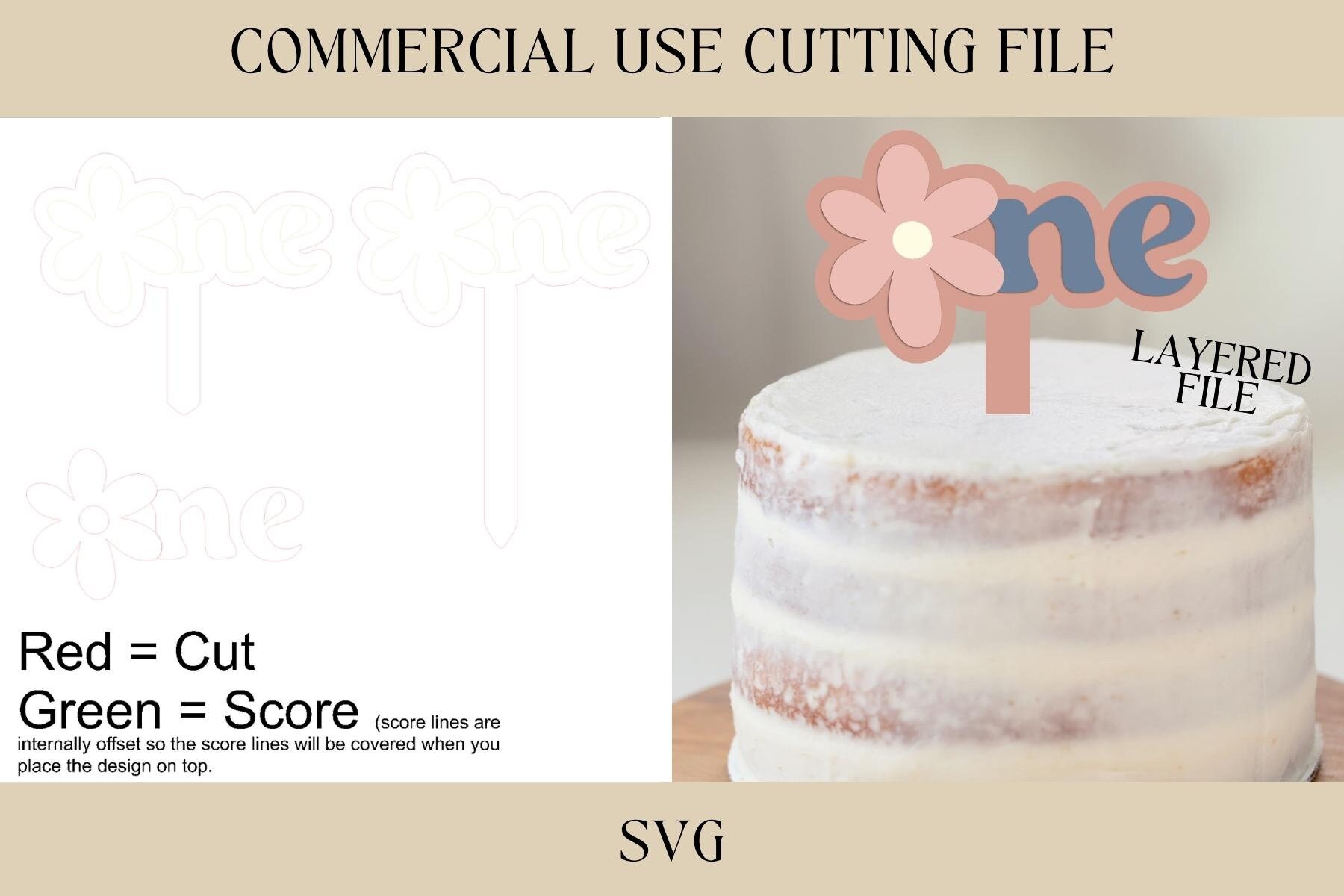 Flower One Cake Topper First Birthday Cake Topper Cake - Etsy