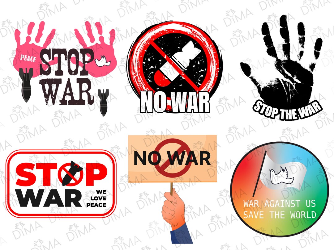 Peace Art Bundle: No War Designs (SVG DXF PNG) - Etsy