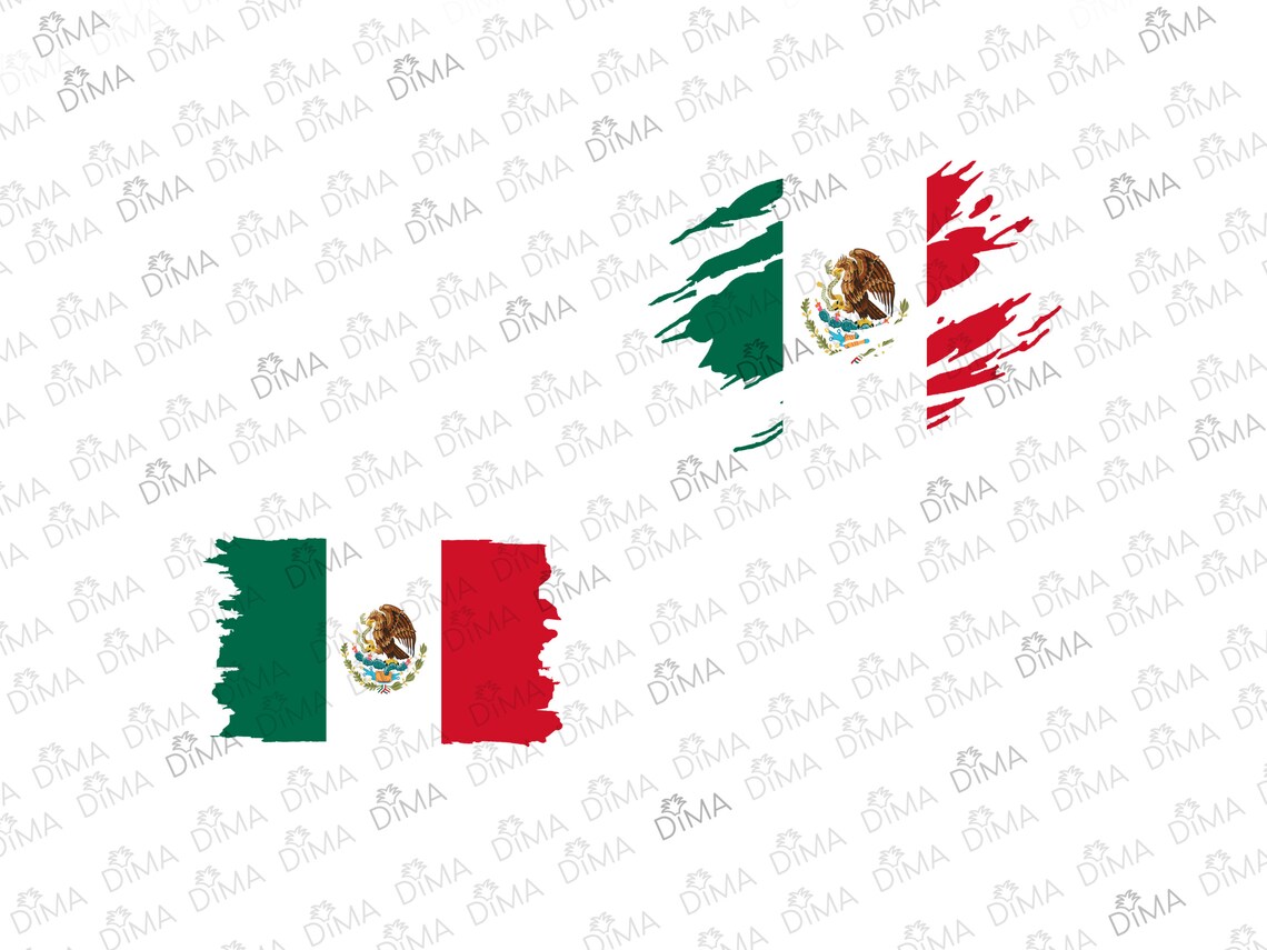 Broken Mexico Flag Bundle (5), Mexico National Country Banner, Bandera ...