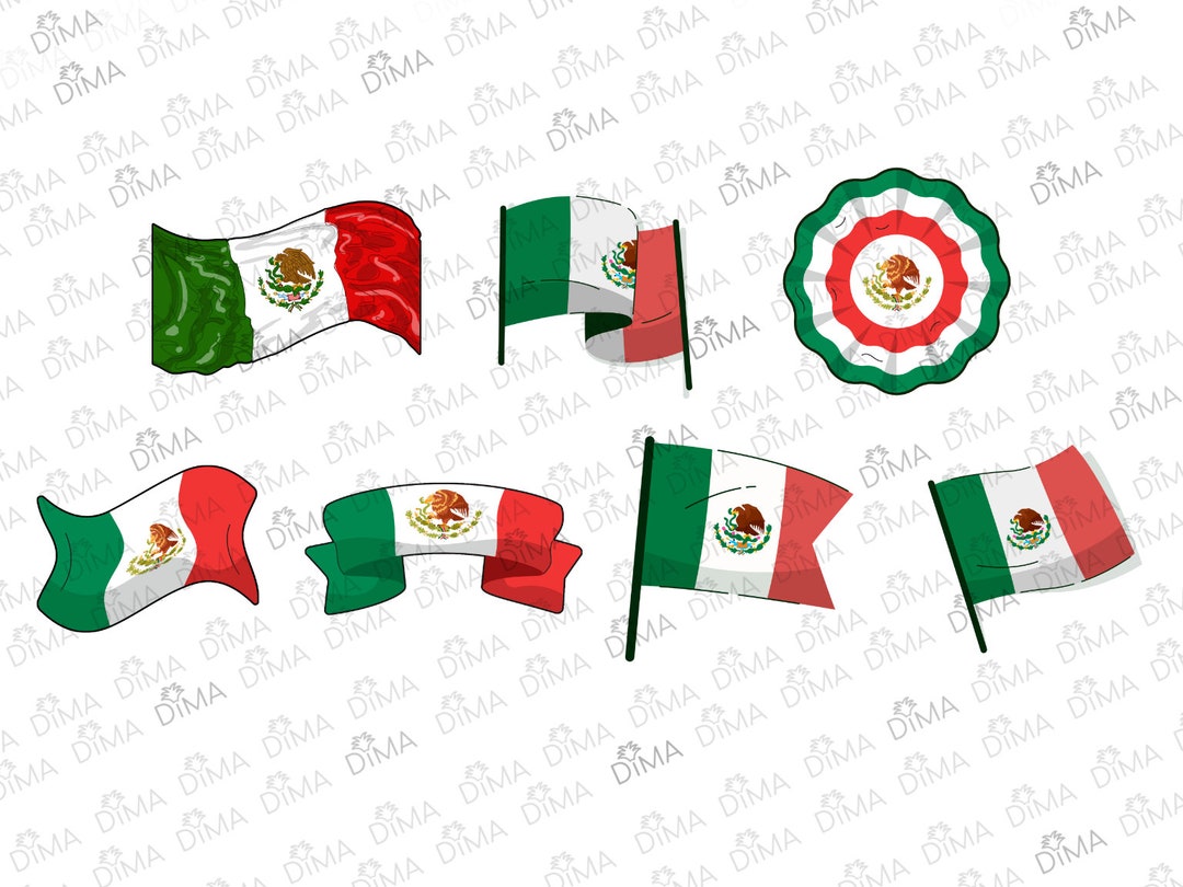 Mexico Flag Bundle: National Banner, SVG DXF PNG (digital Download) - Etsy
