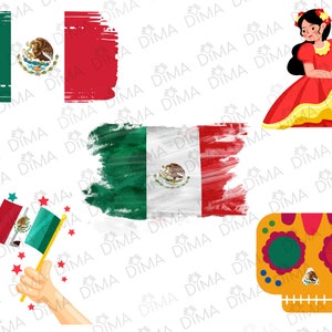 Mexico Flag Bundle (5), Mexico National Country Banner, Bandera De ...