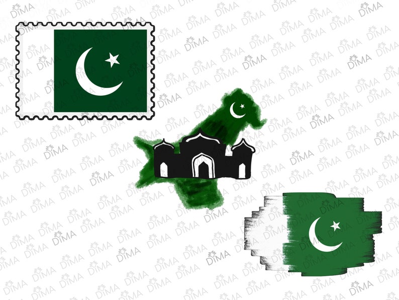 Pakistan Flag Bundle: Crescent Moon and Star (SVG PNG DXF) - Etsy
