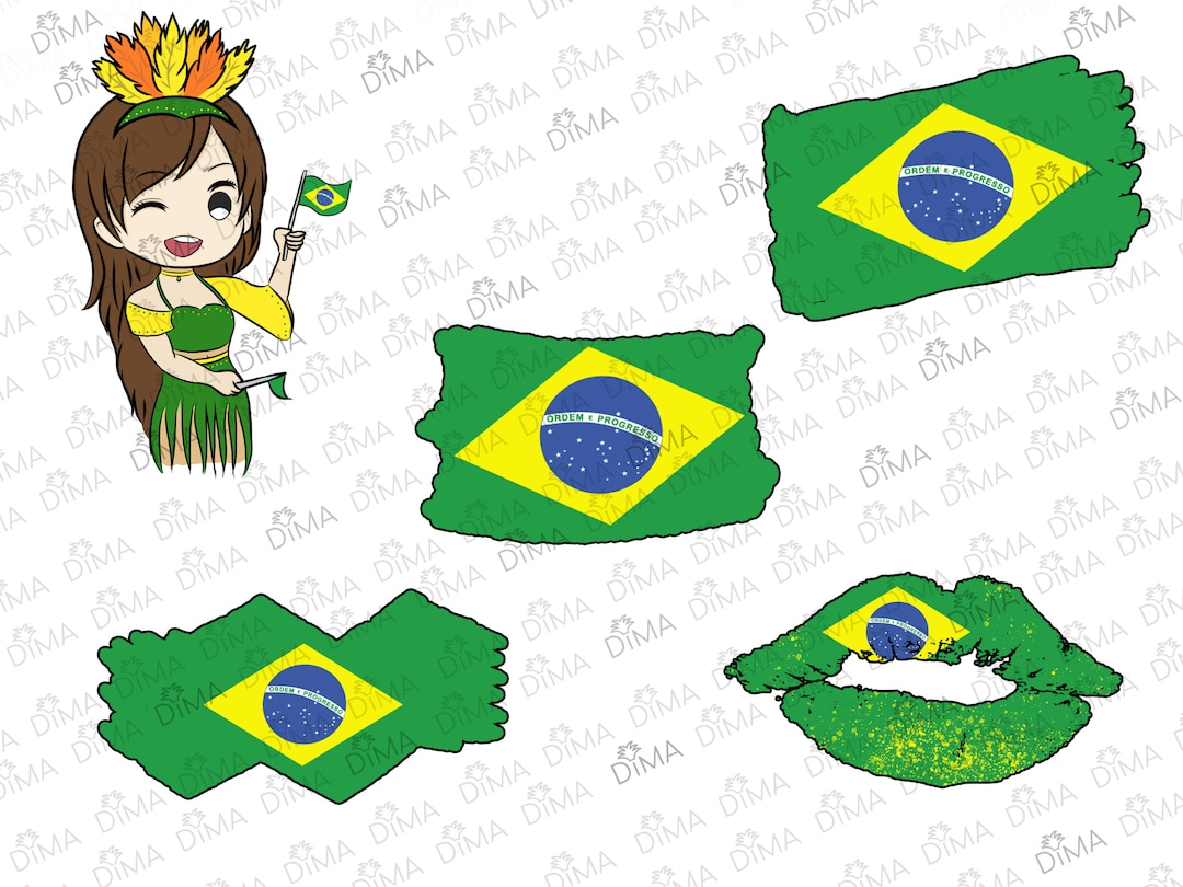Brazil Flag Bundle (5), Ordem E Progresso, Brazil National Country ...