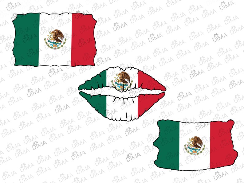 Mexico Flag Bundle: National Banner, SVG DXF PNG (digital Download) - Etsy