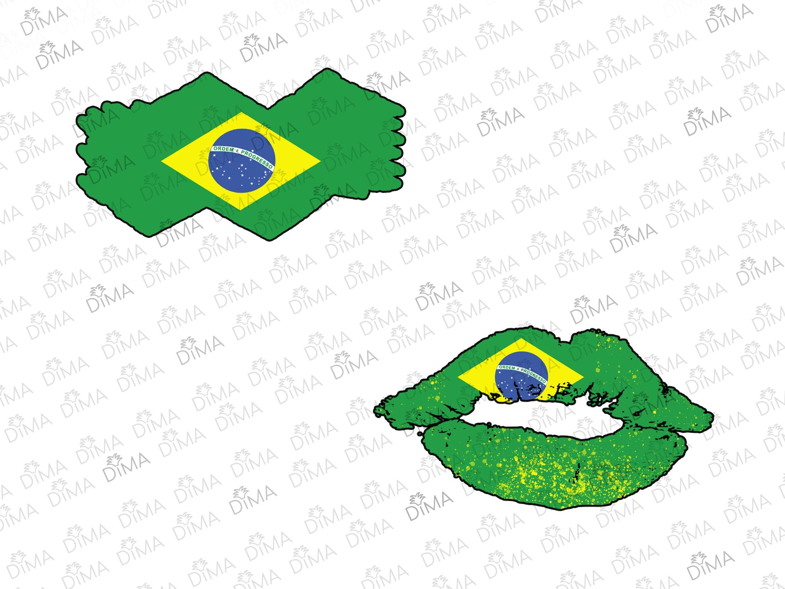 Brazil Flag Bundle 5, Ordem E Progresso, Brazil National Country Banner ...