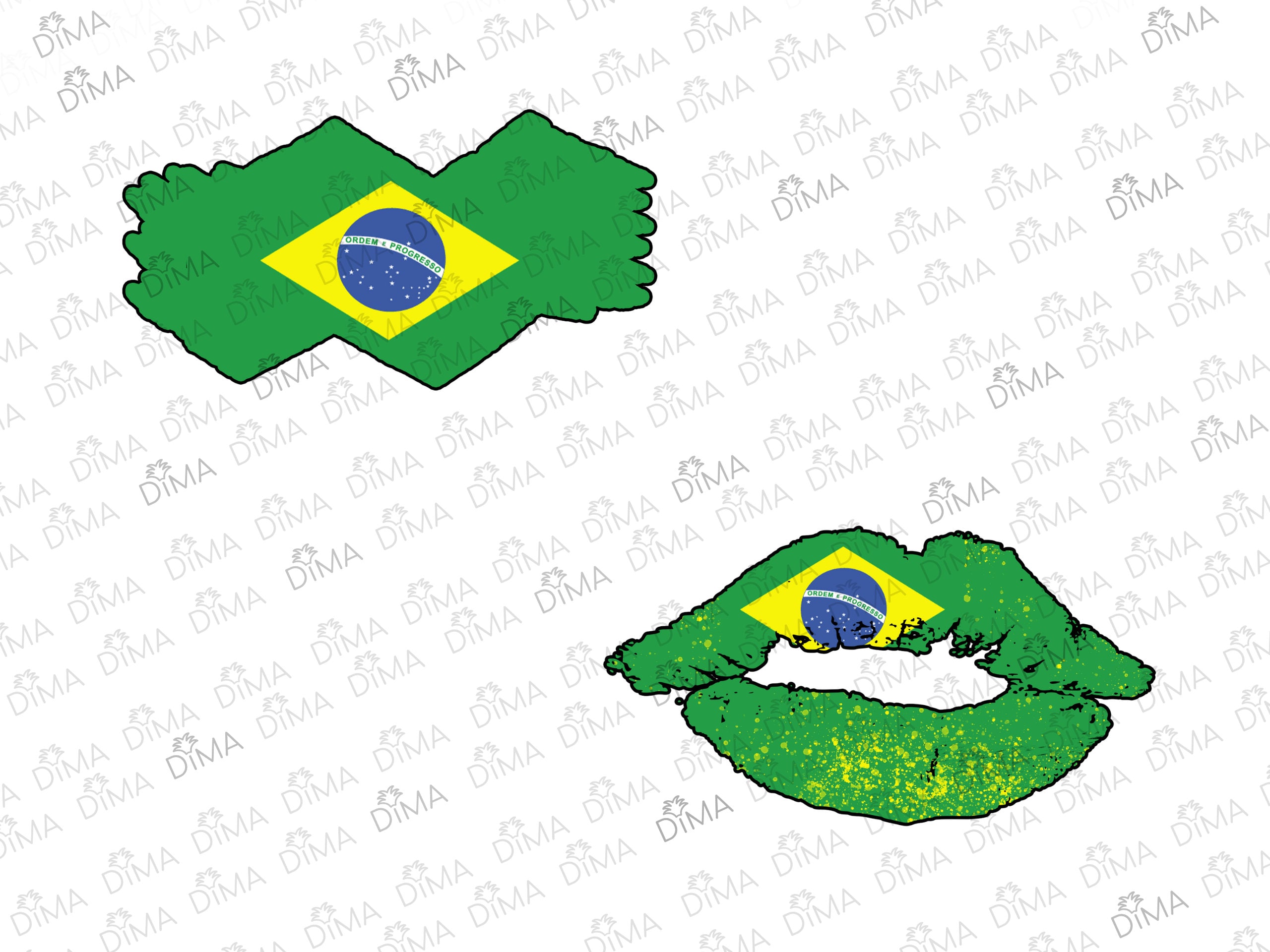 Brazil Flag Bundle (5), Ordem E Progresso, Brazil National Country ...