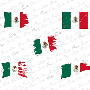 Broken Mexico Flag Bundle (5), Mexico National Country Banner, Bandera ...