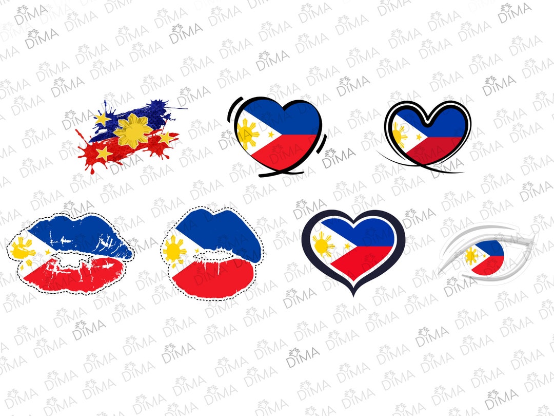 Philippines Flag and Sun Bundle(7), Philippines National Country Banner ...