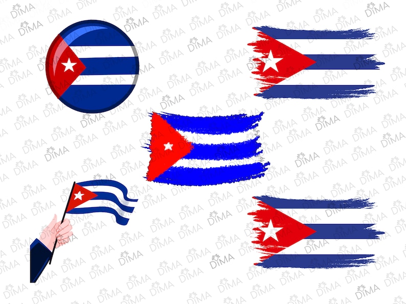 Cuba Flag Bundle: National Banner, Estrella Solitaria (SVG PNG DXF) - Etsy