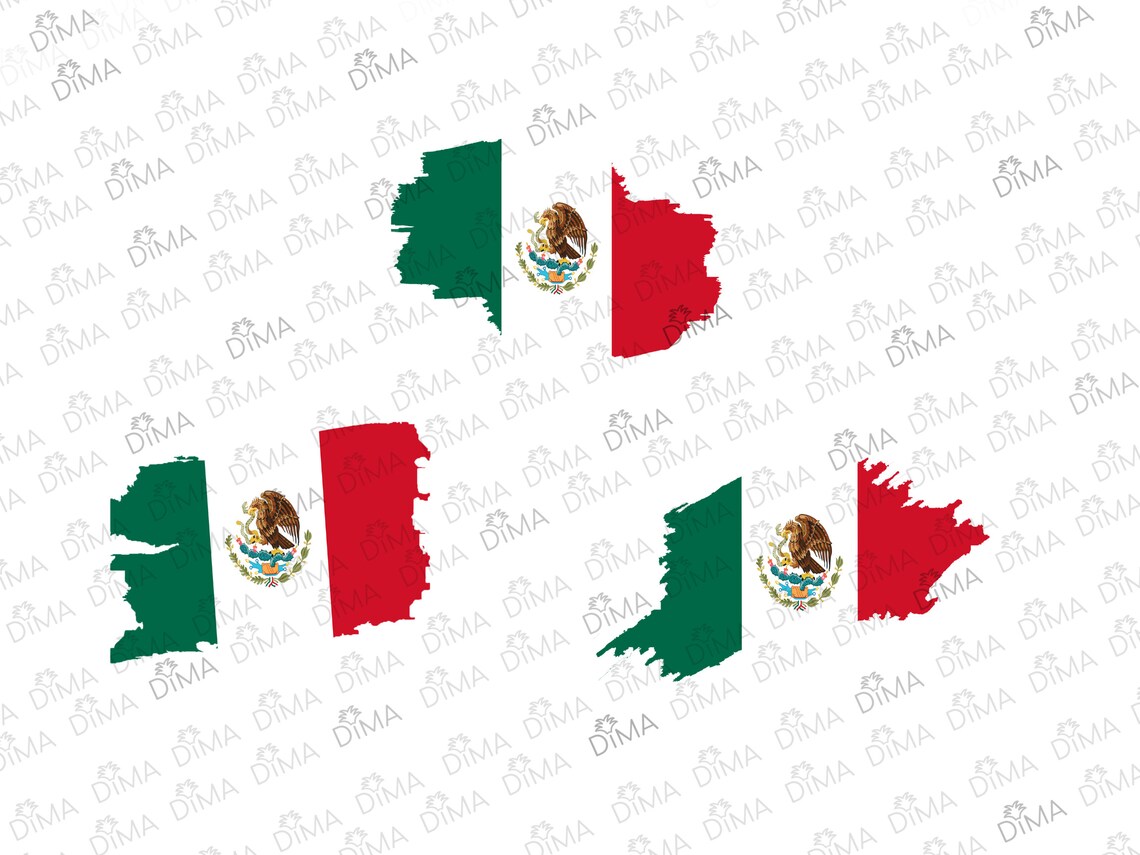 Broken Mexico Flag Bundle (5), Mexico National Country Banner, Bandera ...