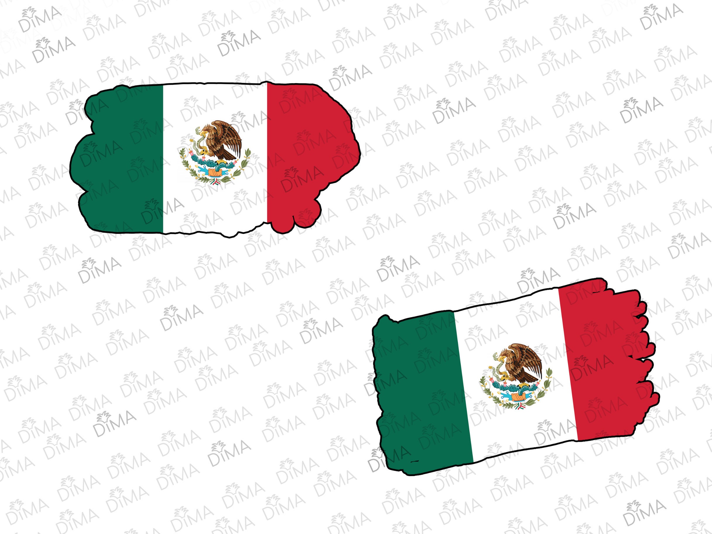 Mexico Flag Bundle: National Banner, SVG DXF PNG (digital Download) - Etsy