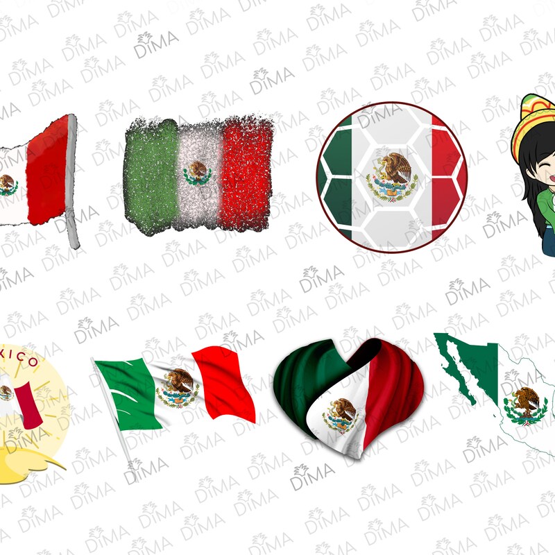 Mexican Flag Svg - Etsy