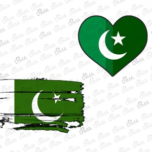 Pakistan Flag Bundle: Crescent Moon and Star (SVG PNG DXF) - Etsy