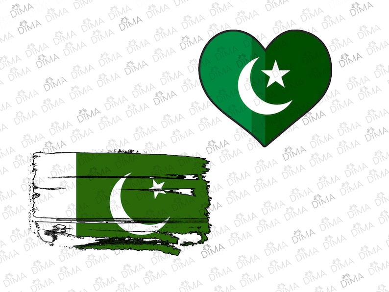 Pakistan Flag Bundle: Crescent Moon and Star (SVG PNG DXF) - Etsy