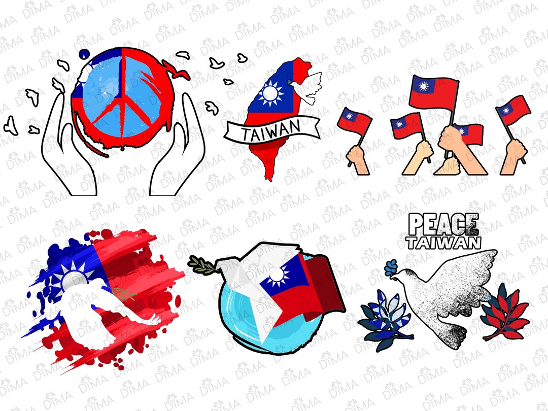 Taiwan Peace Flag Bundle(6), Taiwan National Country Banner, Peace for ...