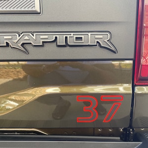 37" CUSTOM Bedside & Tailgate Decals Raptor - Etsy