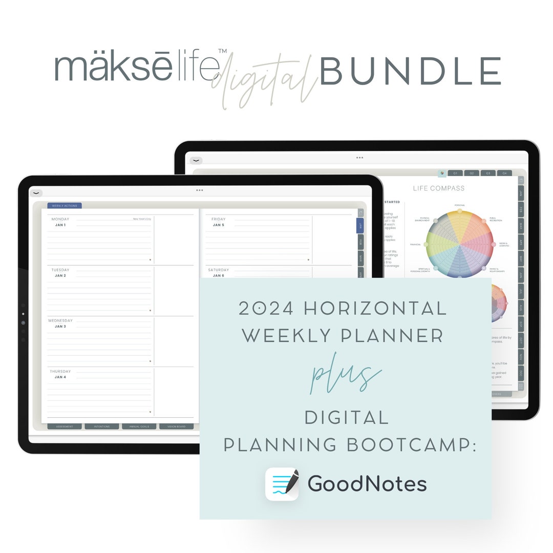 Digital Planning Bundle: Ios/goodnotes + Makselife Digital Goal-setting ...
