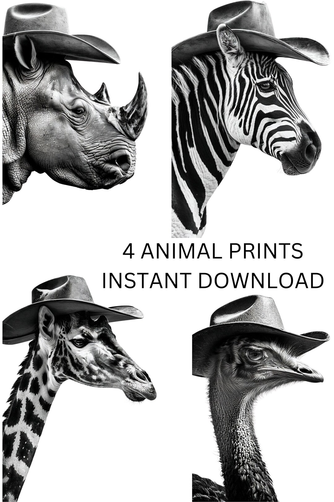 Wild West Wonders Cowboy Animal Wall Art Set - Etsy
